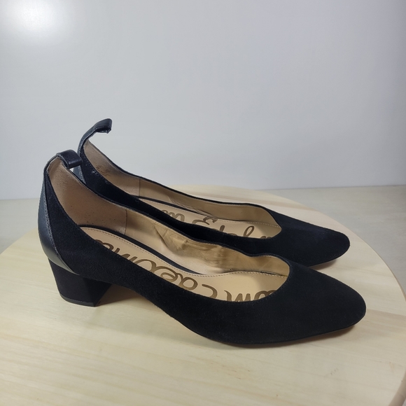 Sam Edelman | Shoes | Sam Edelman Black Chunky Heel Lola Pumps Heels ...